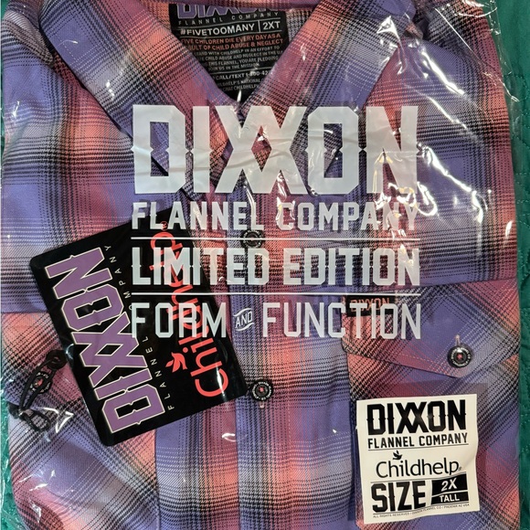 DIXXON | Shirts | Dixxon Mens Limited Edition Childhelp Flannel Shirt ...